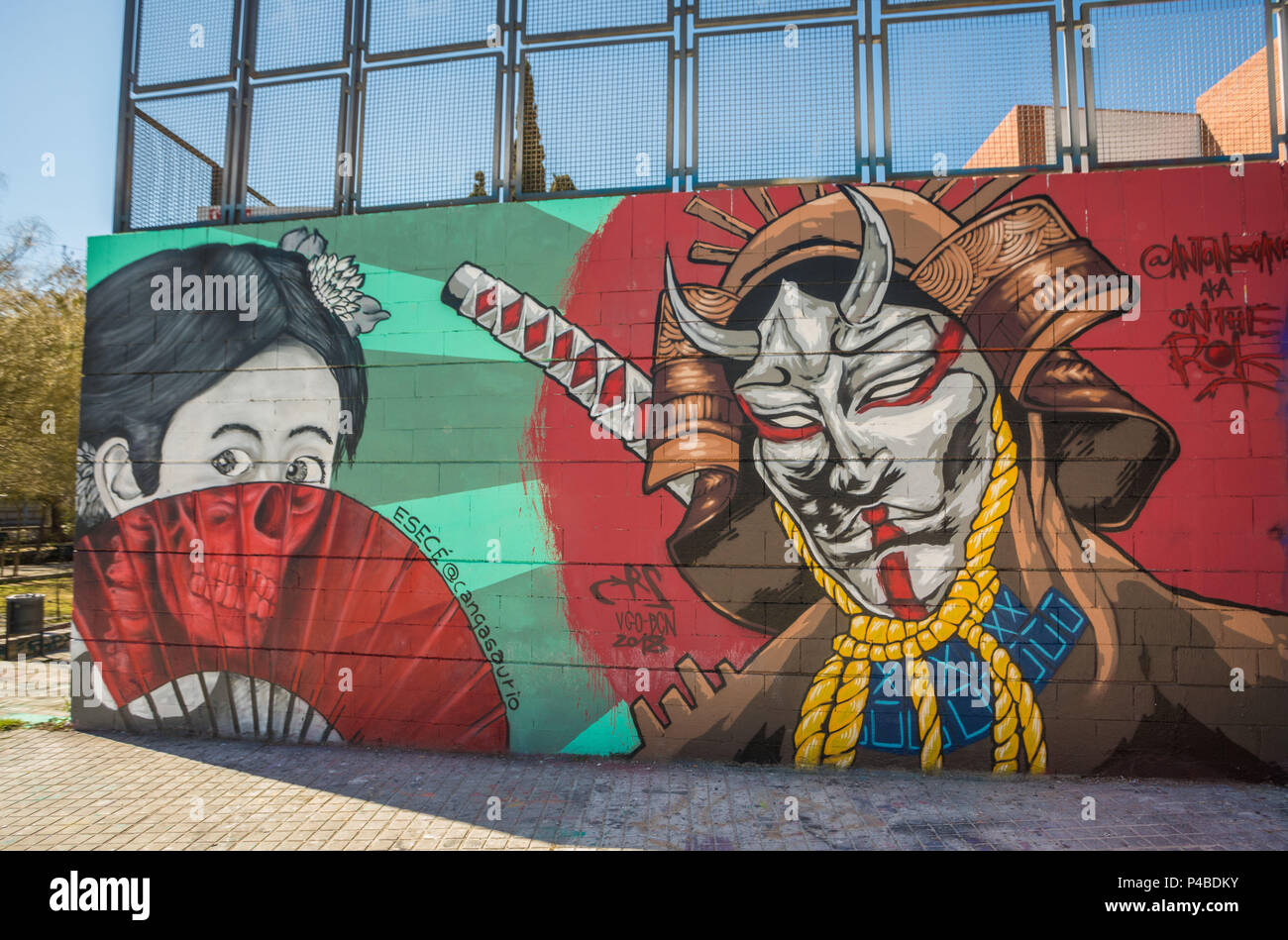 Spain, Barcelona City, Graffiti at old town Stock Photo - Alamy