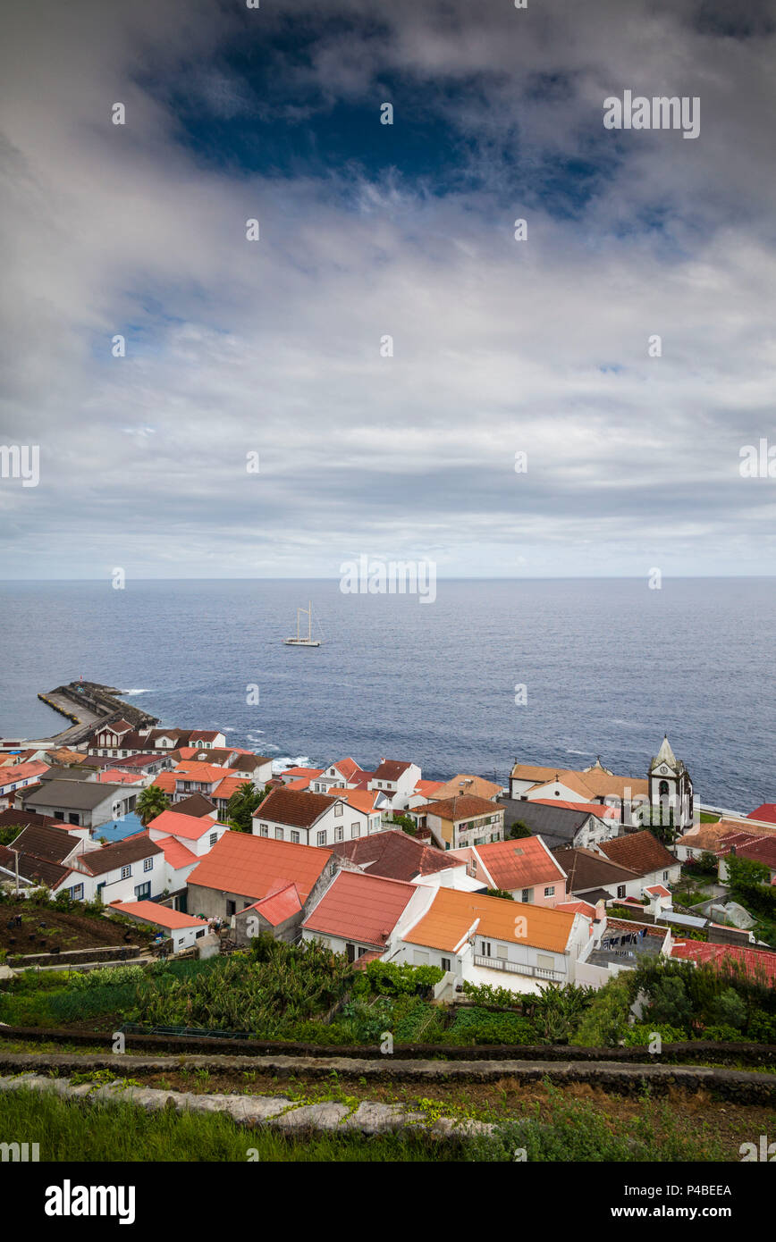 Portugal, Azores, Sao Jorge Island, Calheta, elevated town view Stock ...