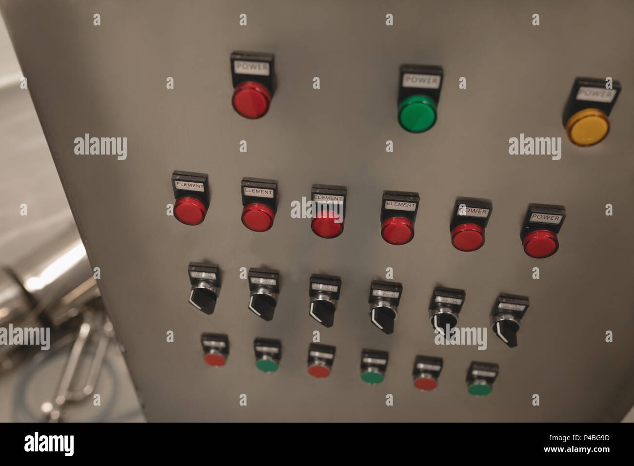 Red button on machine hi-res stock photography and images - Alamy