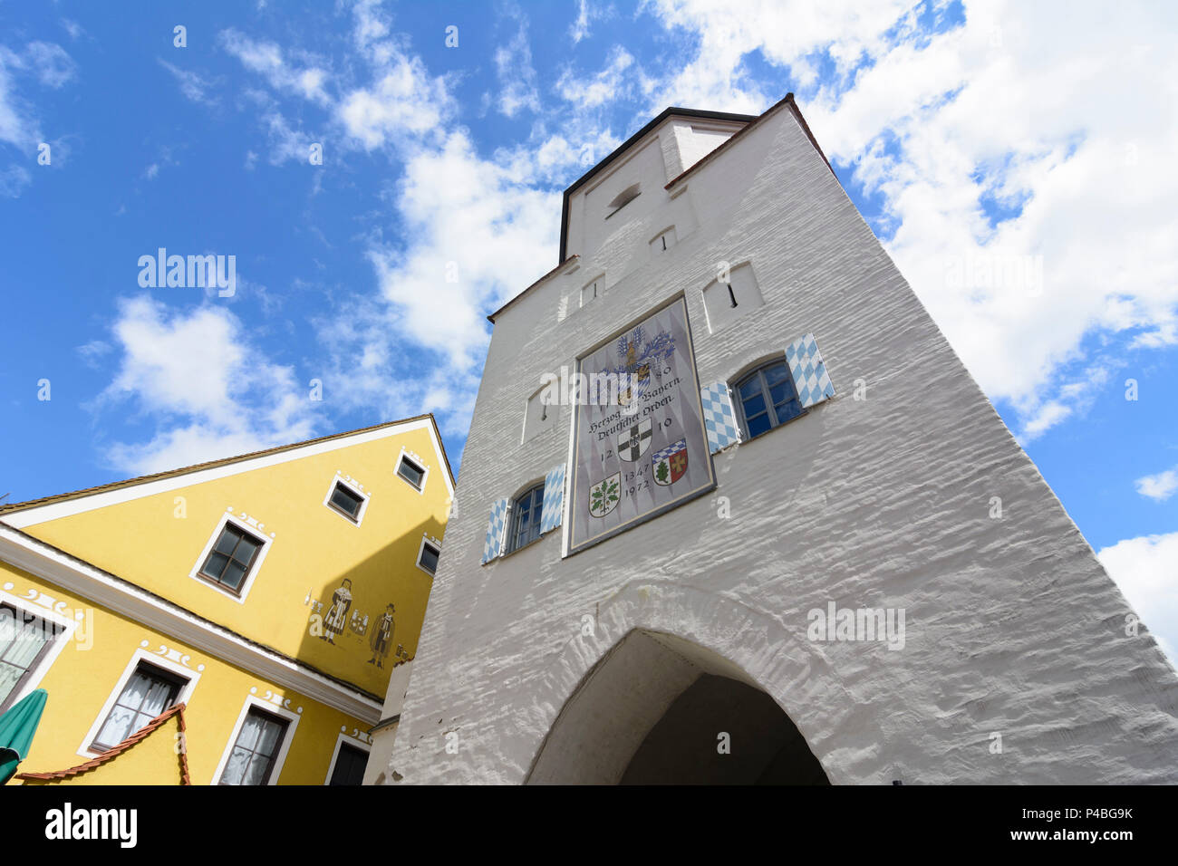 Aichach, city gate Unteres Tor (Lower Gate), Swabia, Bavaria, Germany ...