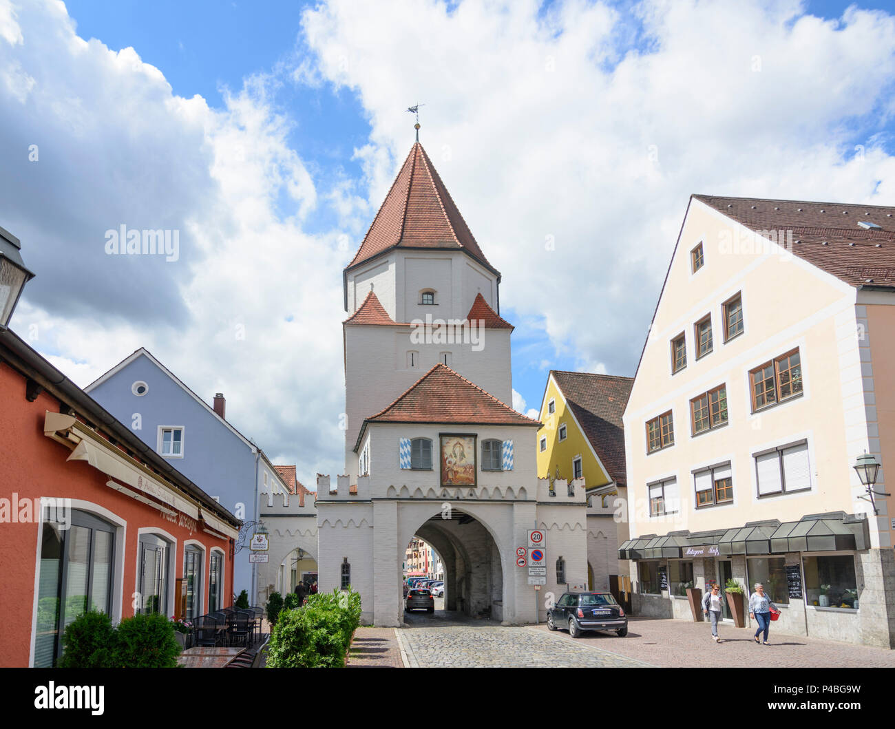 Aichach, city gate Unteres Tor (Lower Gate), Swabia, Bavaria, Germany ...