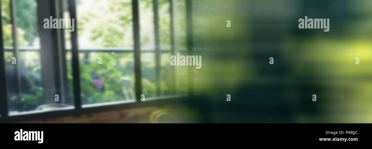 Green window and nature motion blur transition Stock Photo - Alamy