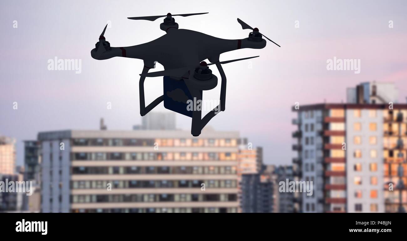Drone city image hi-res stock photography and images - Alamy