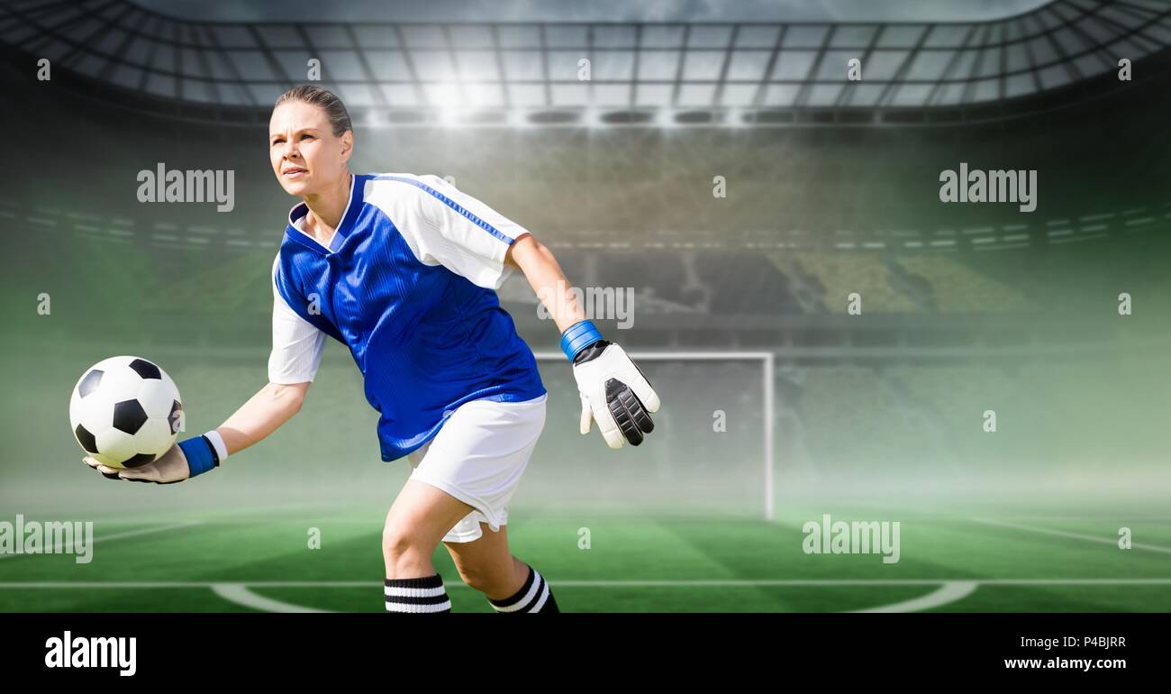 Soccer football goalkeeper gloves hi-res stock photography and images ...