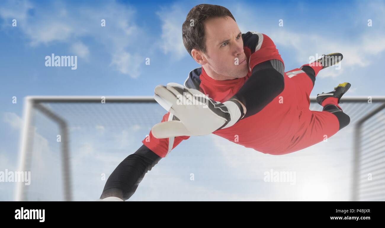 Goalkeeper stretching hi-res stock photography and images - Alamy