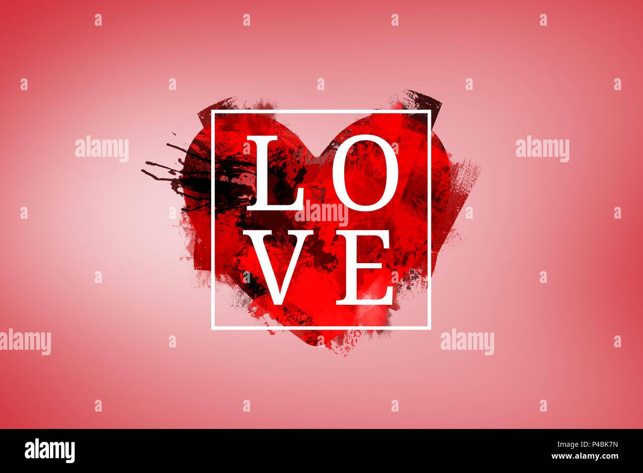 Love heart illustration hi-res stock photography and images - Alamy
