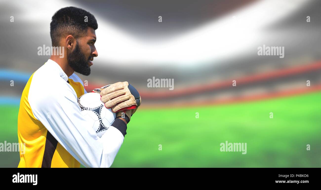 Soccer football ball stadium 3d hi-res stock photography and images - Alamy