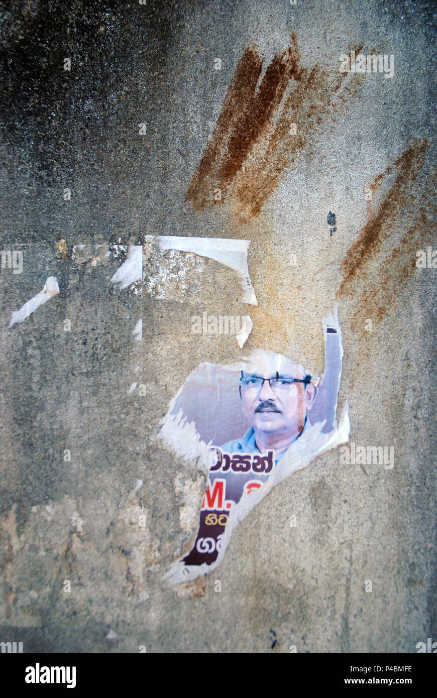 Ripped Poster, Negombo Beach, Oruwa, Colombo, Western Province, Sri ...