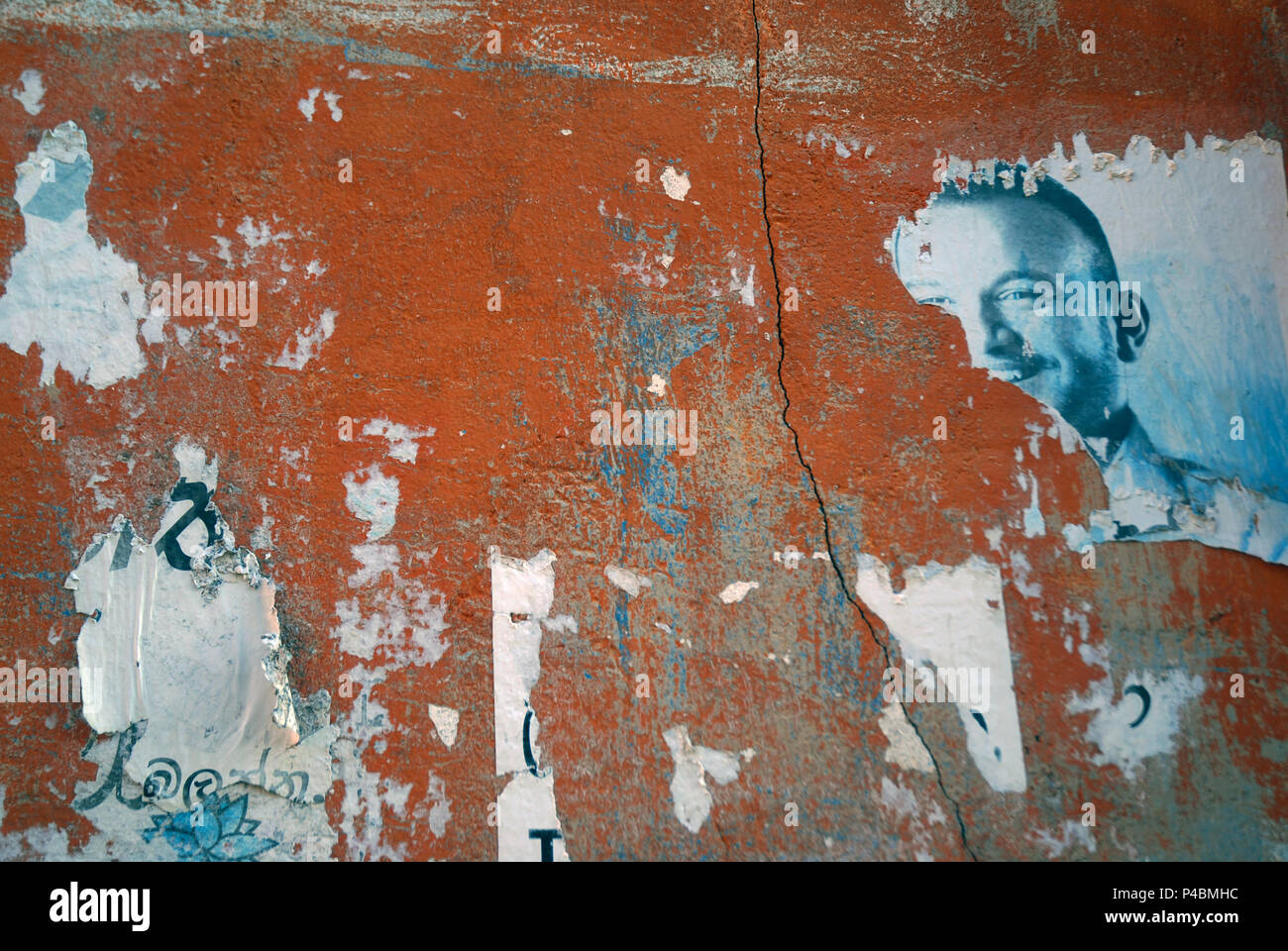 Ripped Poster, Negombo Beach, Oruwa, Colombo, Western Province, Sri ...