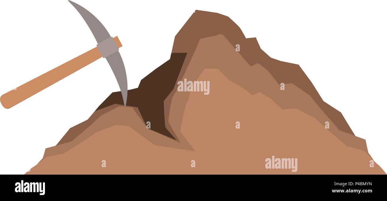 pick mining tool with mine Stock Vector Image & Art - Alamy