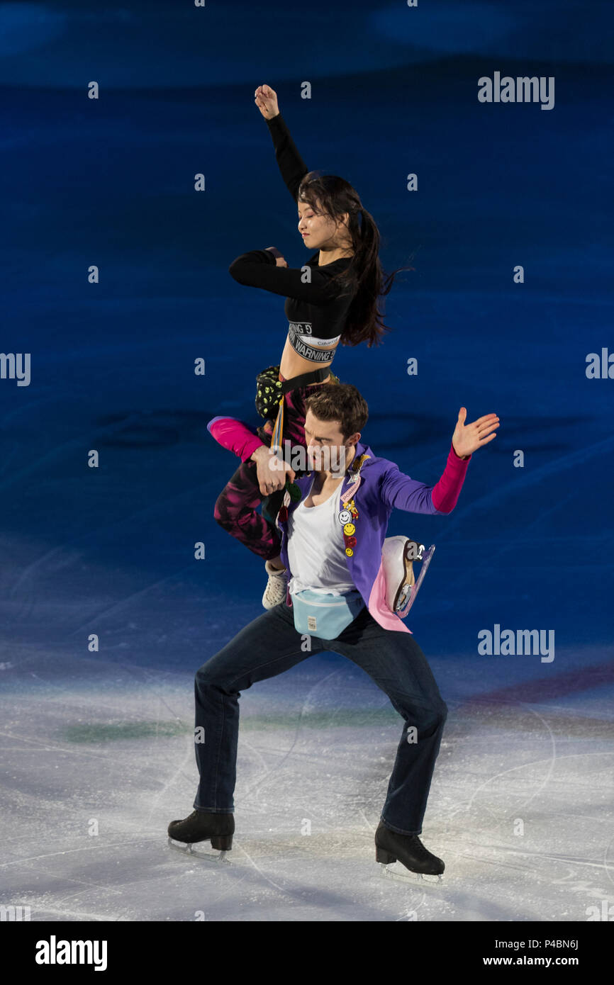 Yura Min/Alexander Gamelin (KOR) performing at the Figure Skating Gala ...