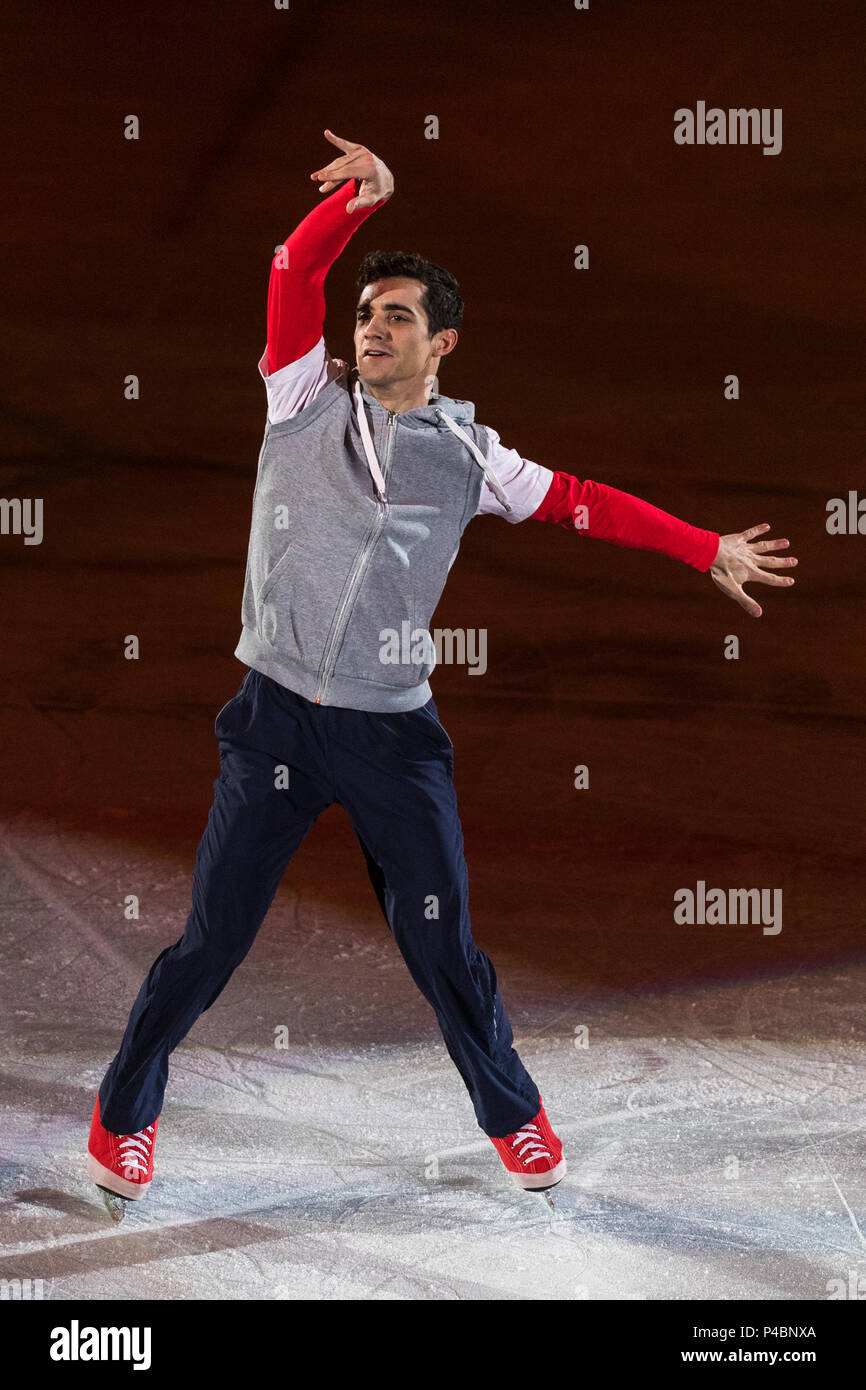 Javier Fernandez (ESP) performing at the Figure Skating Gala Exhibition ...