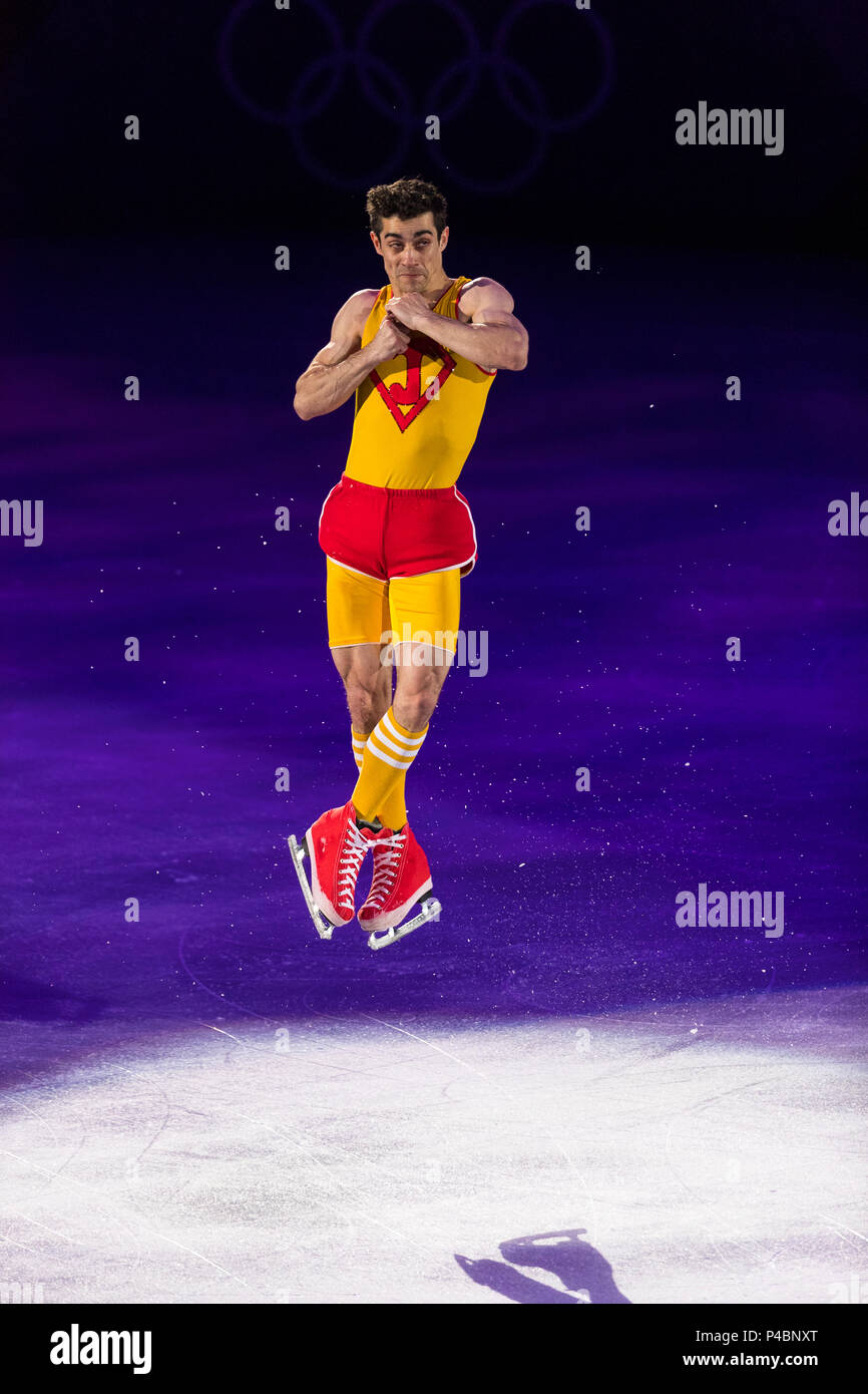 Javier Fernandez (ESP) performing at the Figure Skating Gala Exhibition ...