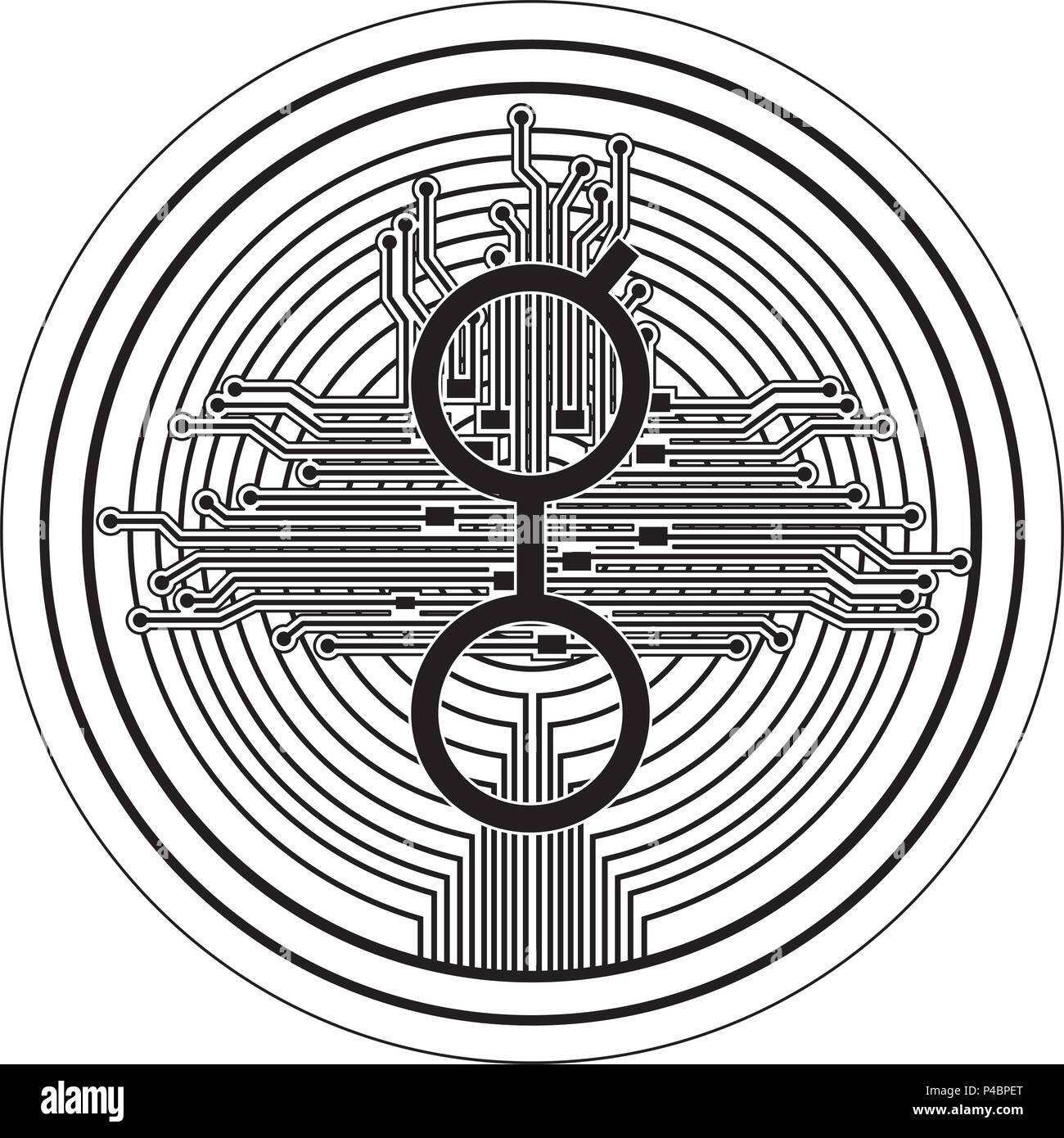 golem coin with electric circuit lines Stock Vector Image & Art - Alamy