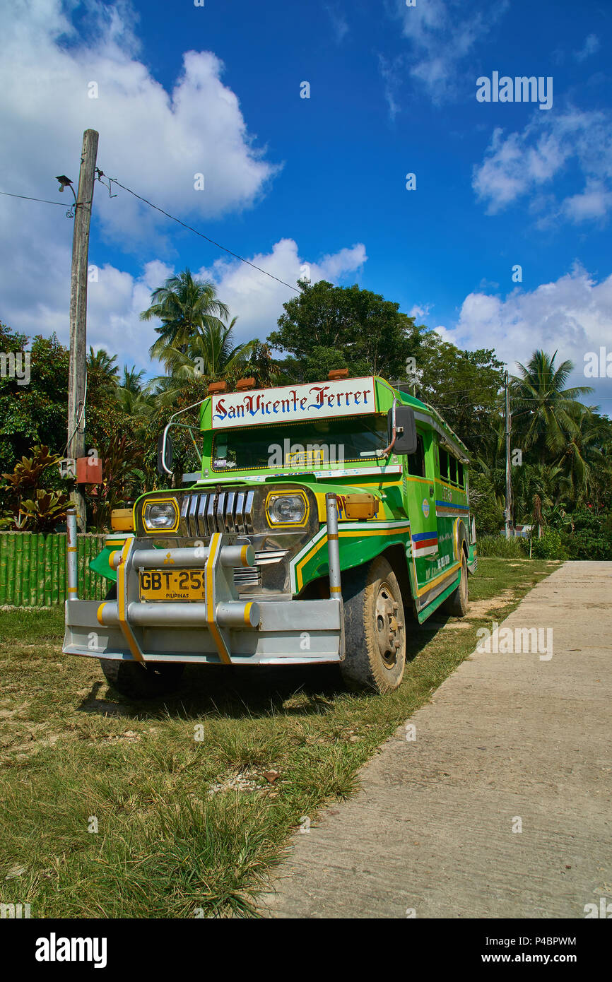 El nido traditional bus in Palawan Philippines Stock Photo - Alamy