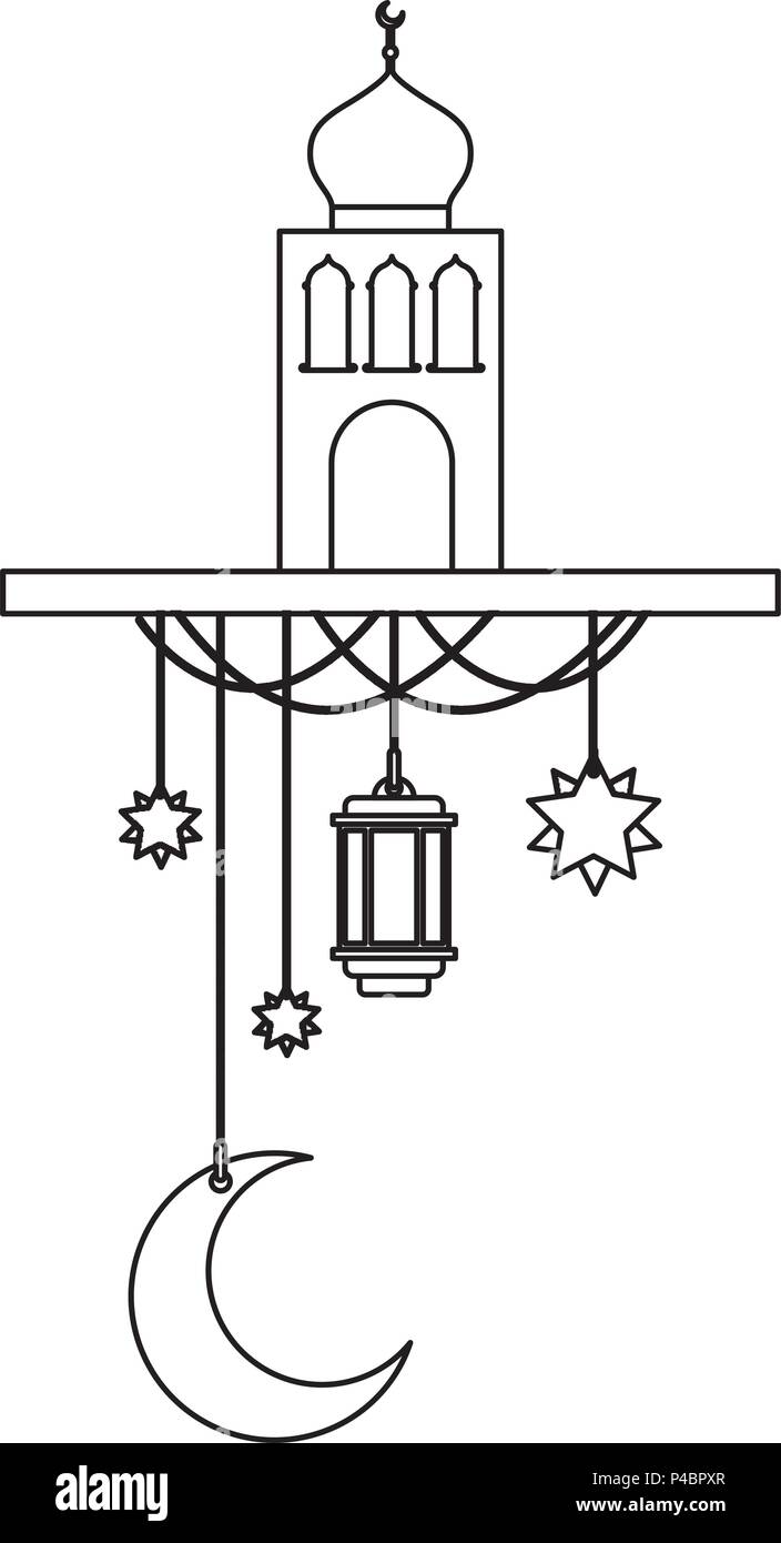 Arabic lanterns Black and White Stock Photos & Images - Alamy