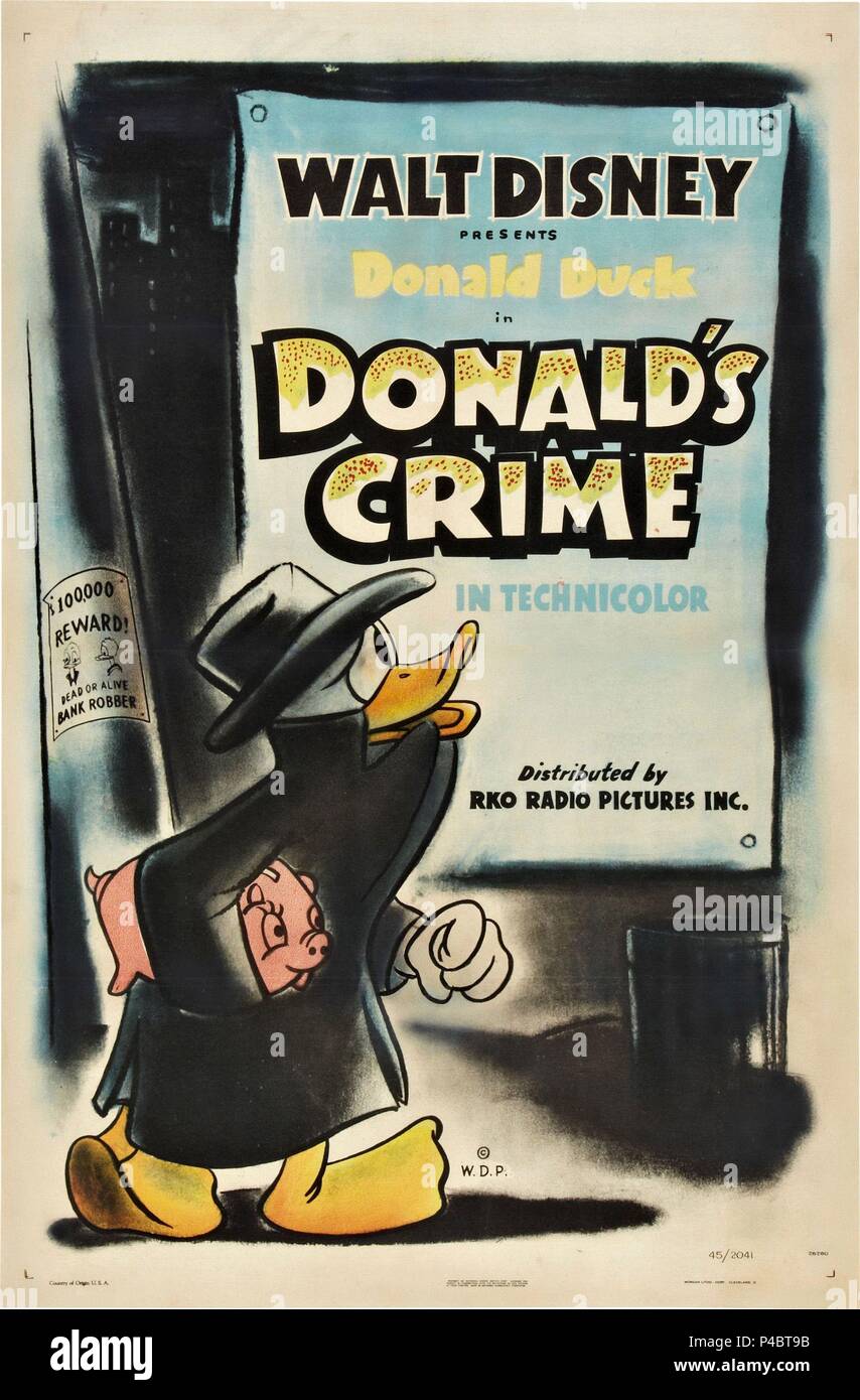 Description: Donald's Crime, 1945. Original Film Title: MISC: DONALD ...