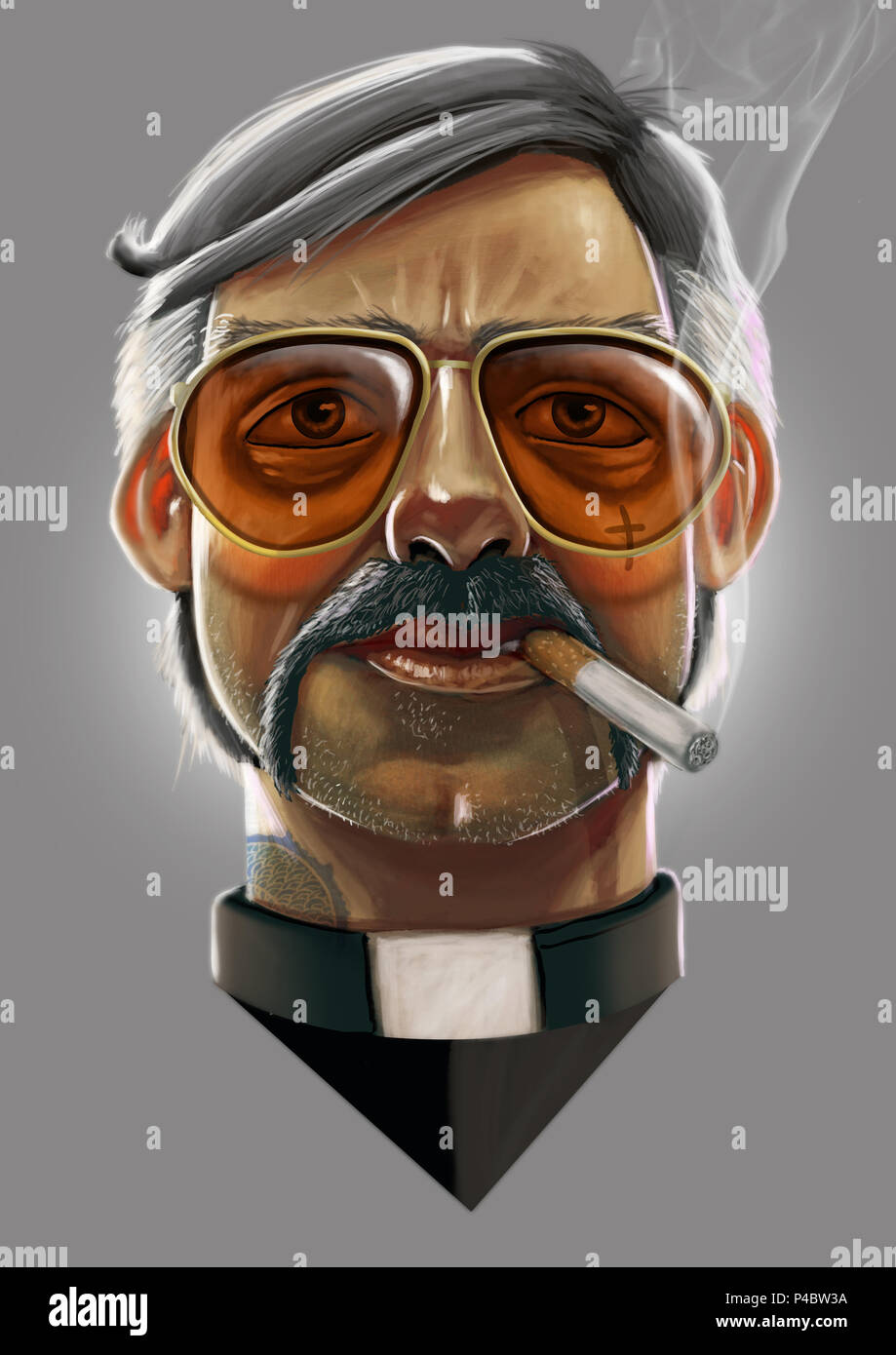 Domo With Mustache And Glasses