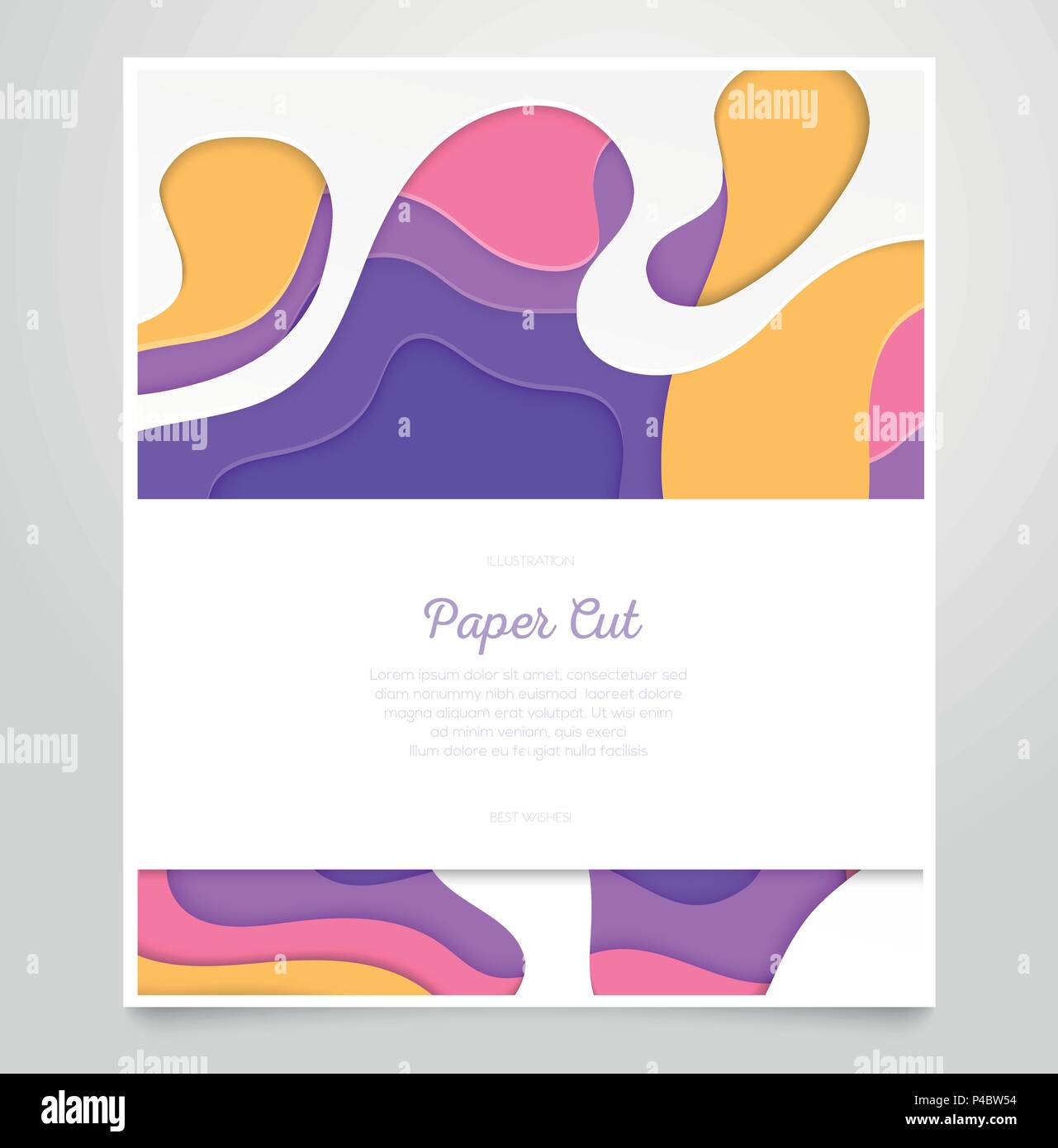 Abstract bright layout - vector paper cut banner Stock Vector Image ...