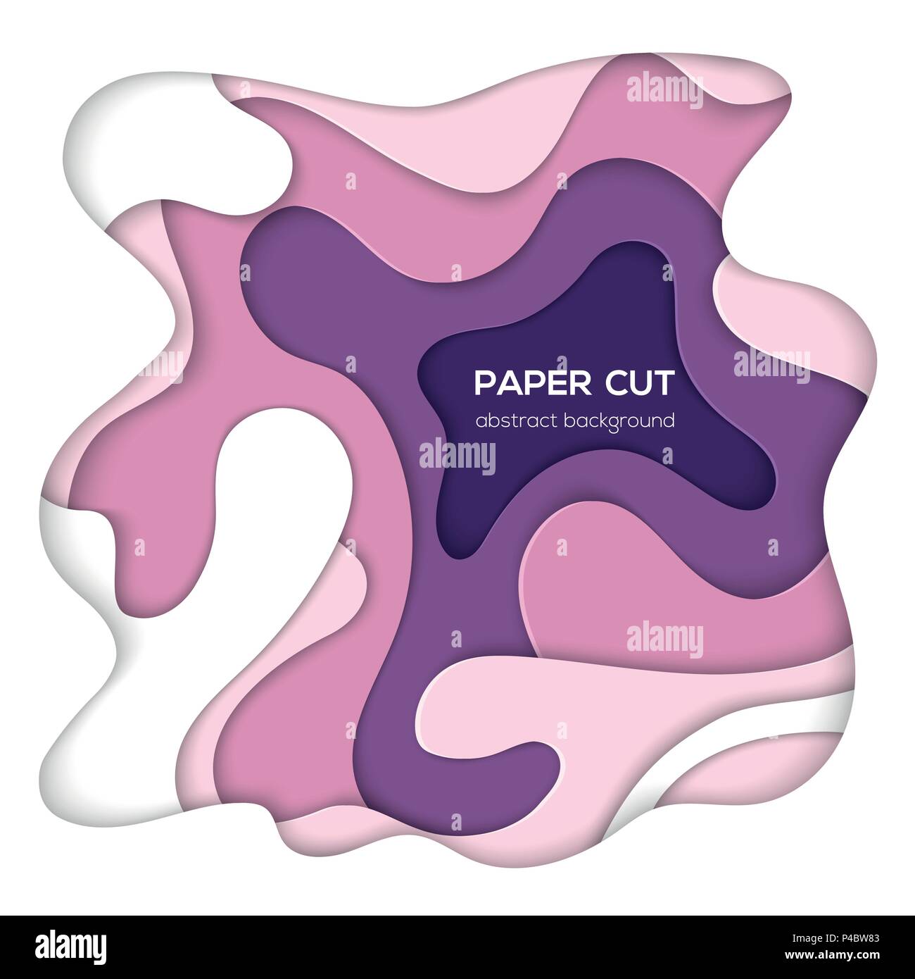 Abstract layout with paper cut shapes - vector illustration Stock ...