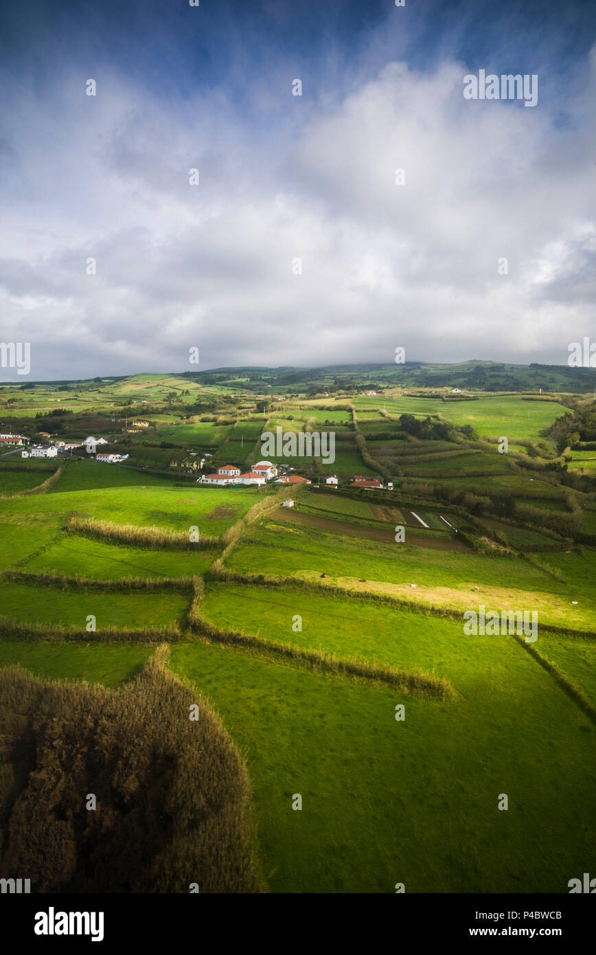 Portugal, Azores, Faial Island, Feteira, aerial view Stock Photo - Alamy