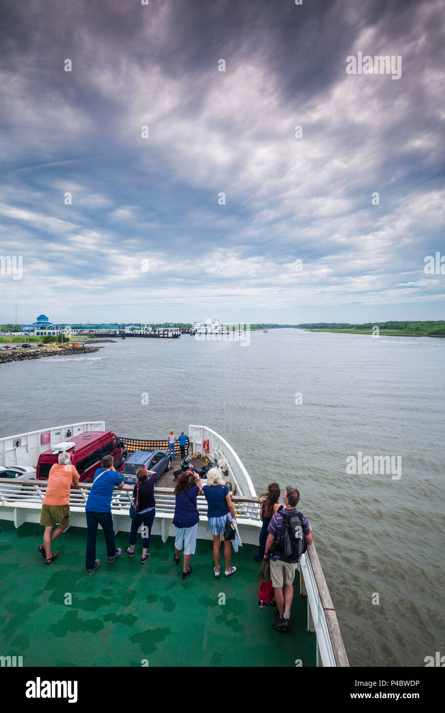 USA, New Jersey, Cape May, aboard the Cape May, NJ-Lewes, Delaware ...
