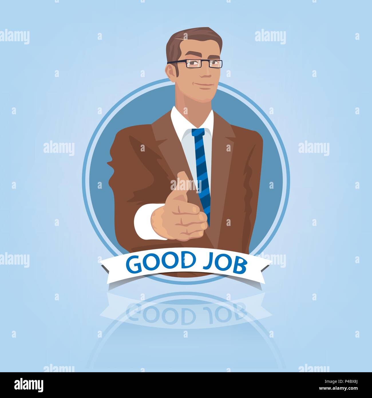 Young businessman or manager, stretches out his hand to say Hello ...