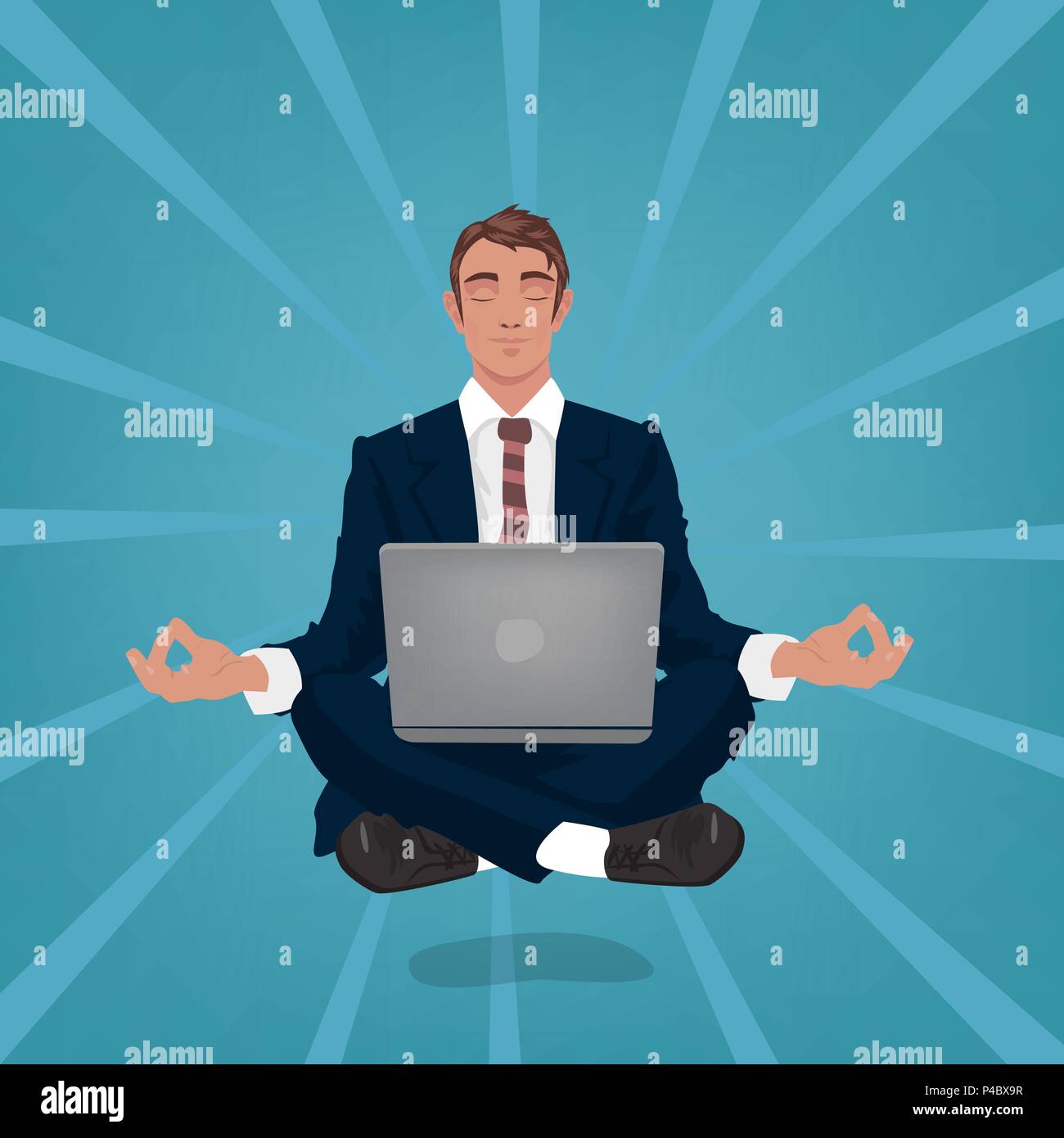 Cartoon illustration man closed mind hi-res stock photography and ...