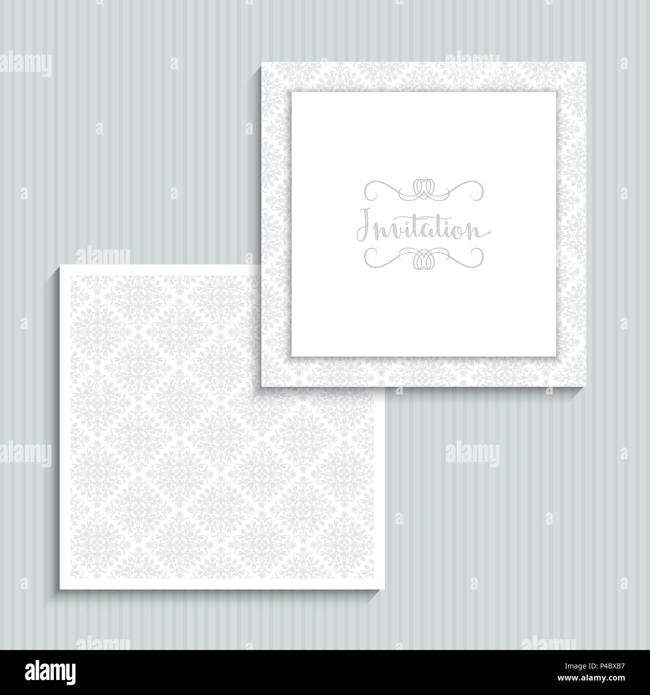 Decoration design for a wedding invitation Stock Photo - Alamy
