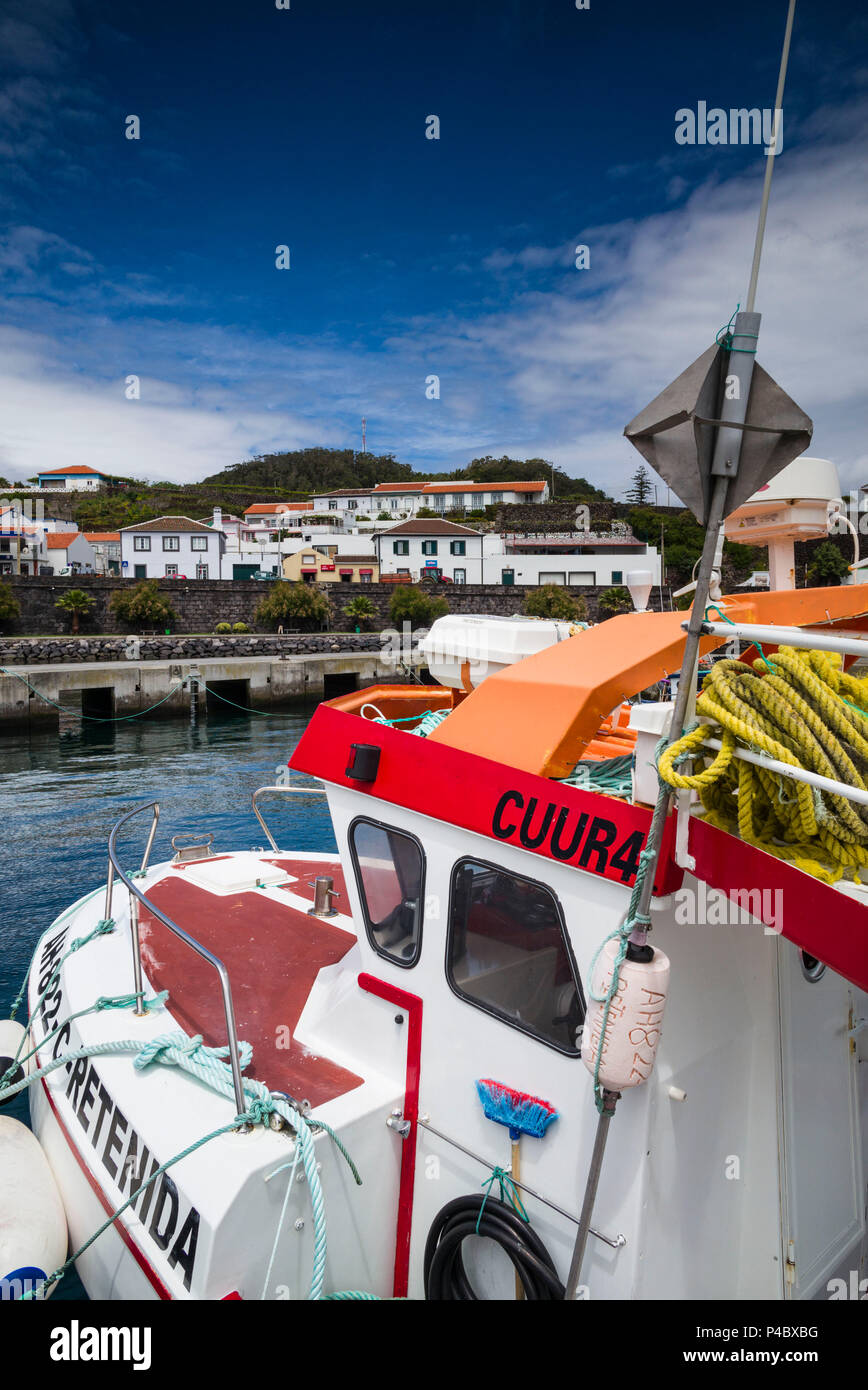 Portugal, Azores, Terceira Island, Sao Mateus da Calheta, fishing boats ...
