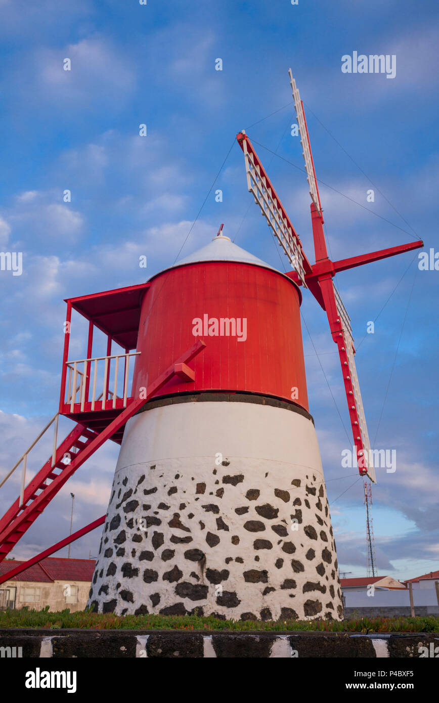 Portugal, Azores, Pico Island, Madalena, traditional windmill Stock ...