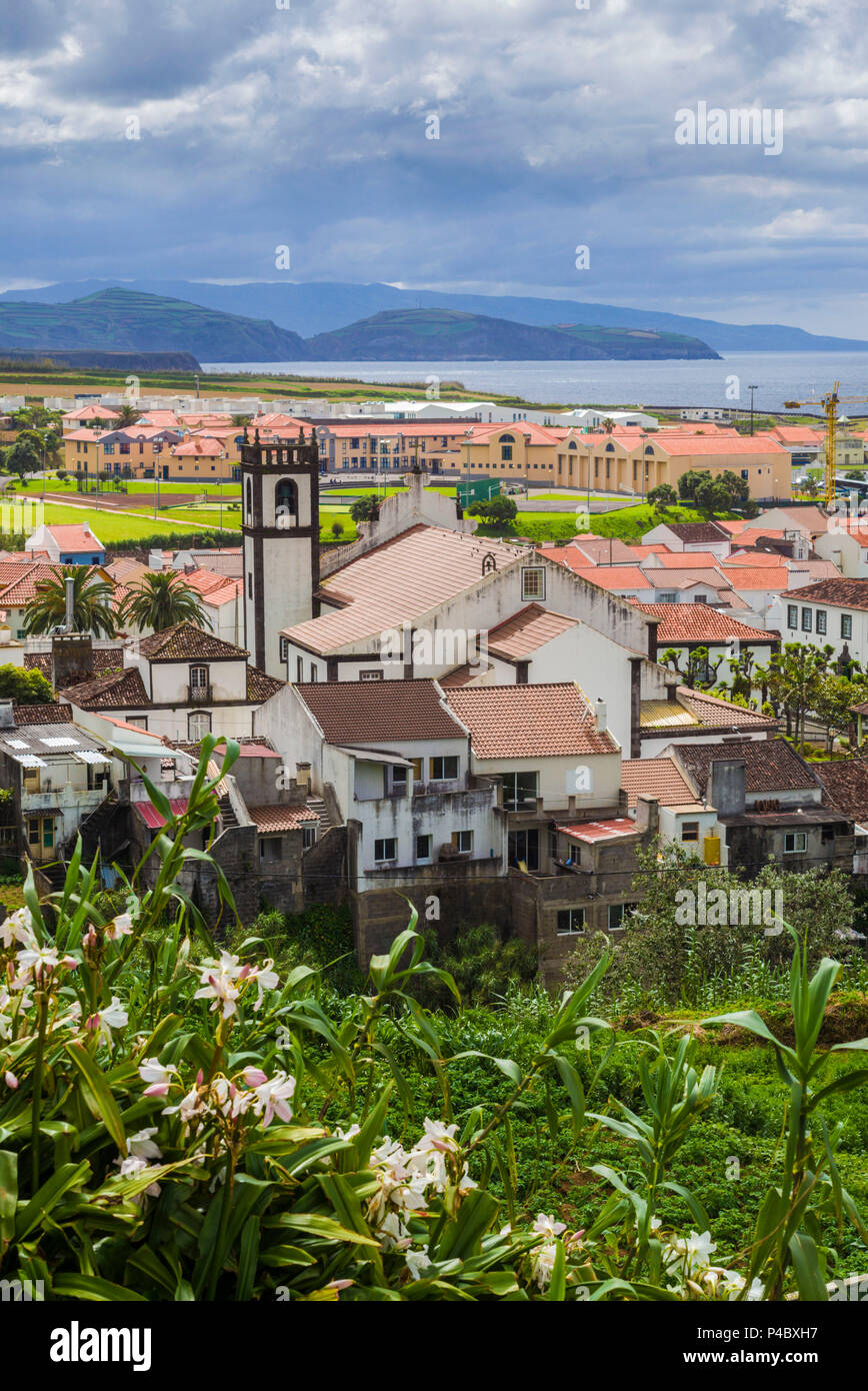 Portugal, Azores, Sao Miguel Island, Maia, elevated town view Stock ...