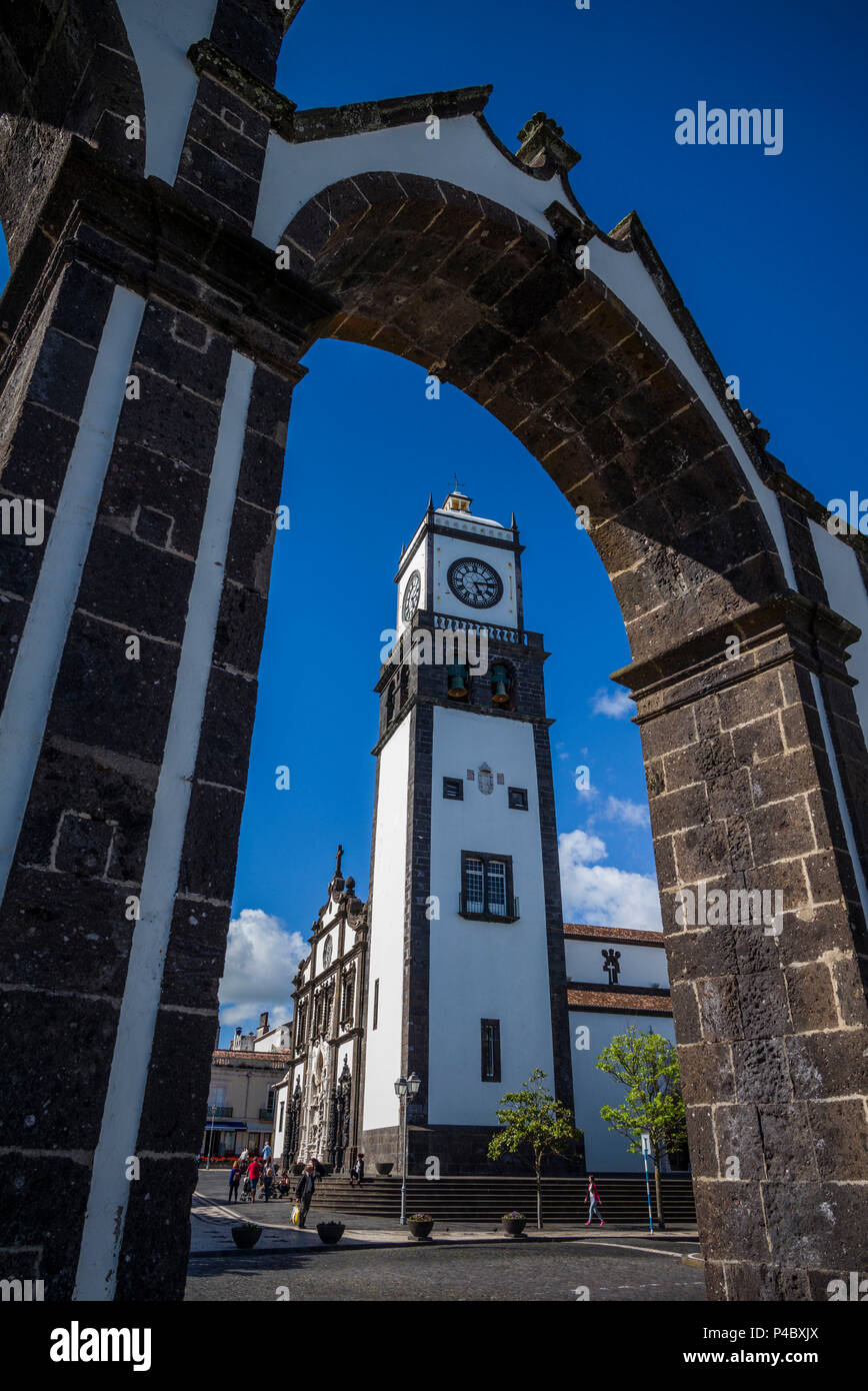 Portugal, Azores, Sao Miguel Island, Ponta Delgada, Igreja Matriz de ...
