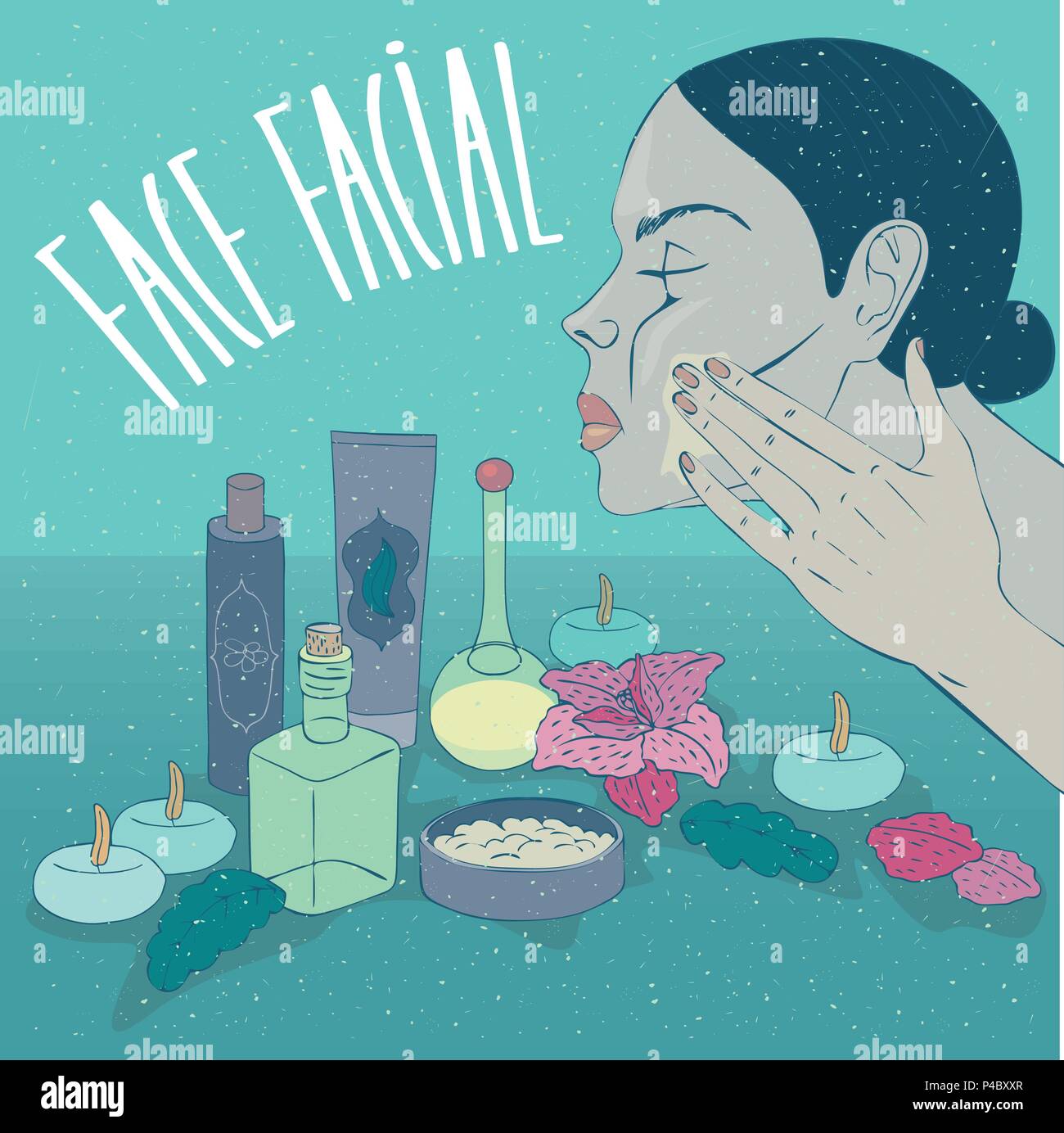 Apply face mask Stock Vector Images - Alamy