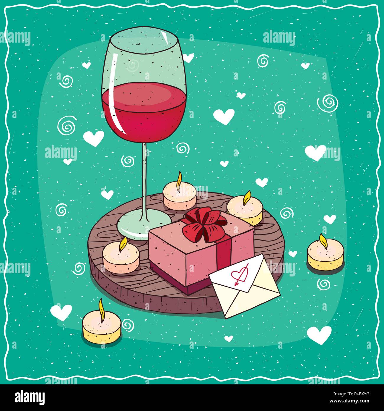 Red wine in box Stock Vector Images - Alamy