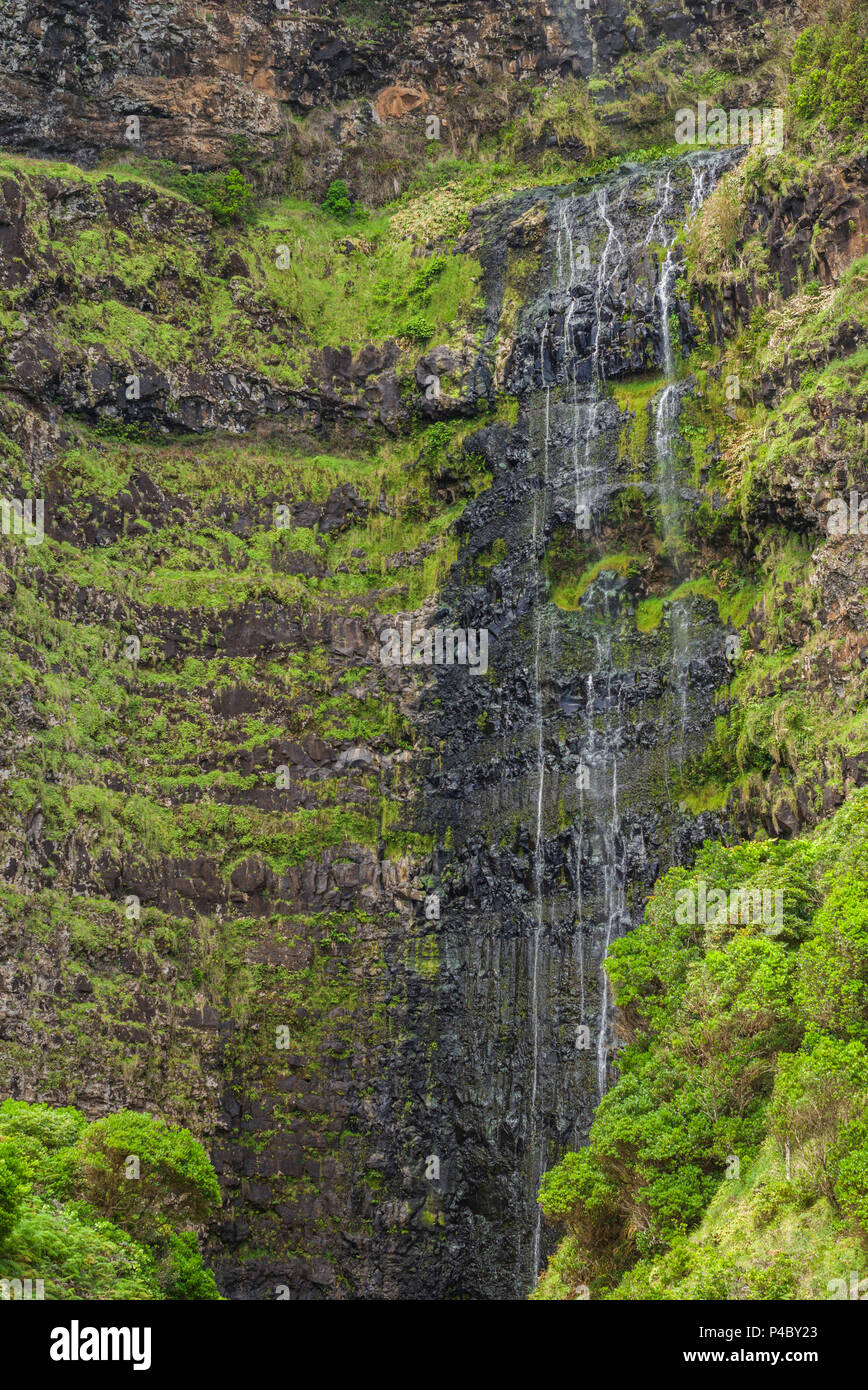 Portugal, Azores, Santa Maria Island, Maia, waterfall Stock Photo - Alamy