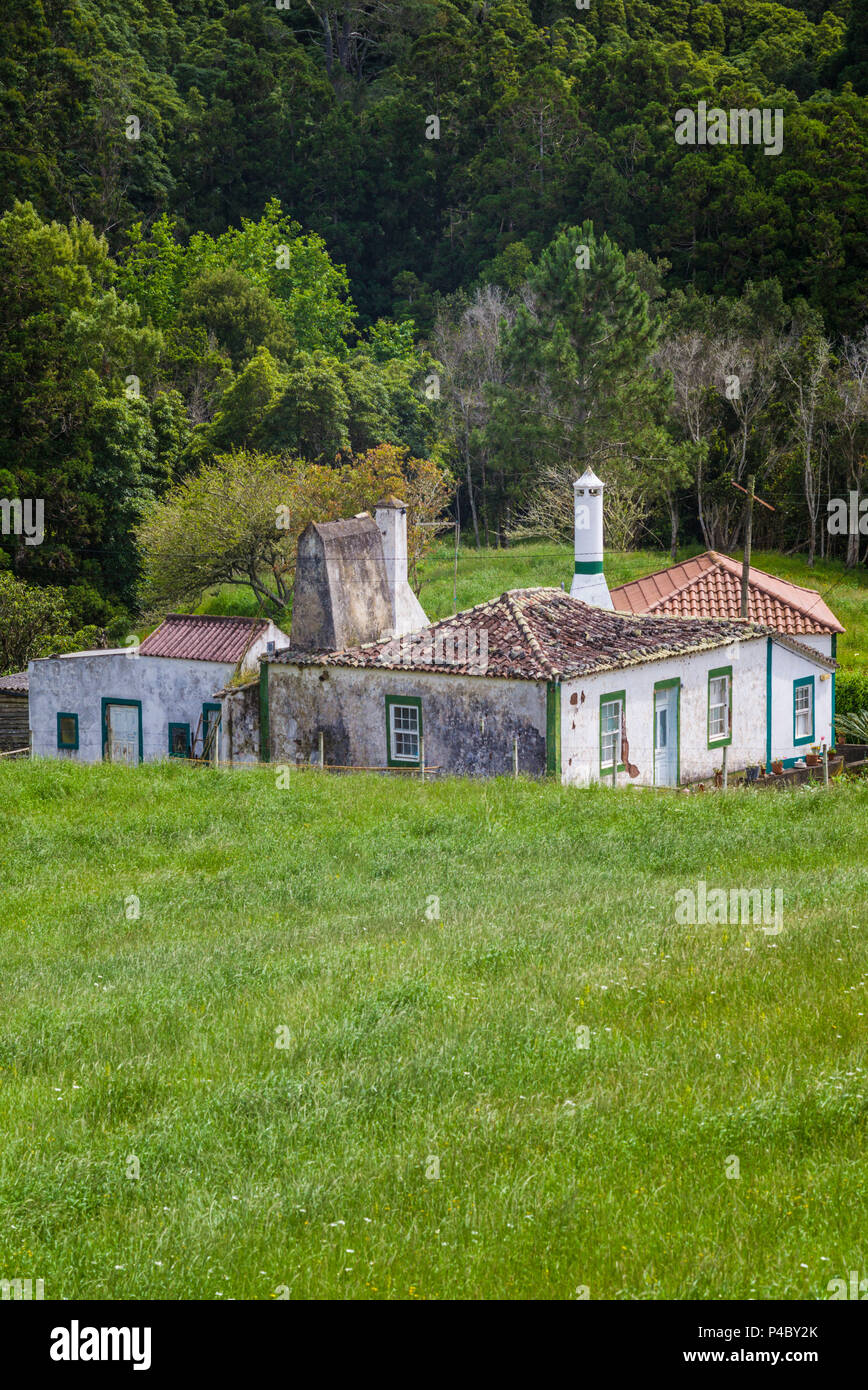 Portugal, Azores, Santa Maria Island, Terca, abandoned house Stock ...