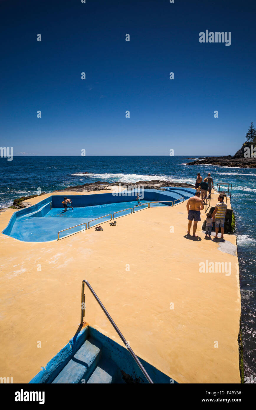 Portugal, Azores, Sao Miguel Island, Caloura, swimming pool Stock Photo ...