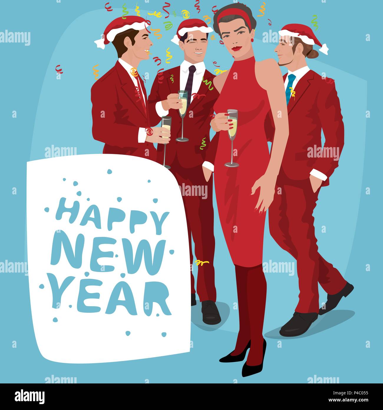 Men celebrating in suits Stock Vector Images - Alamy