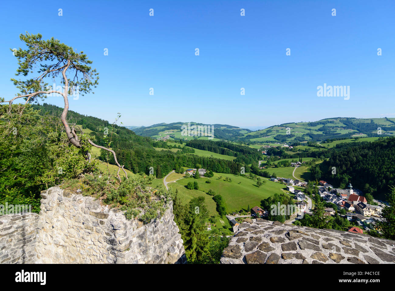 Village reinsberg from castle hi-res stock photography and images - Alamy