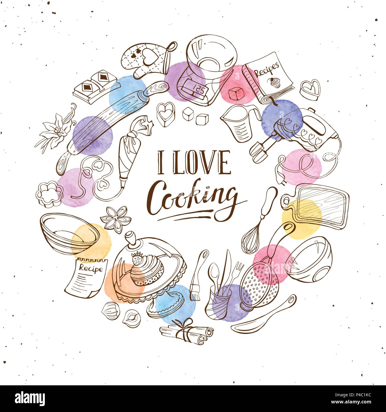 i love cooking poster Stock Vector Image & Art - Alamy