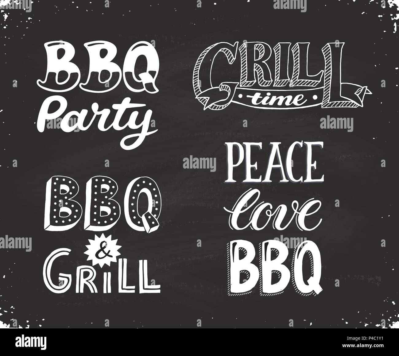 BBQ and grill lettering Stock Vector Image & Art - Alamy