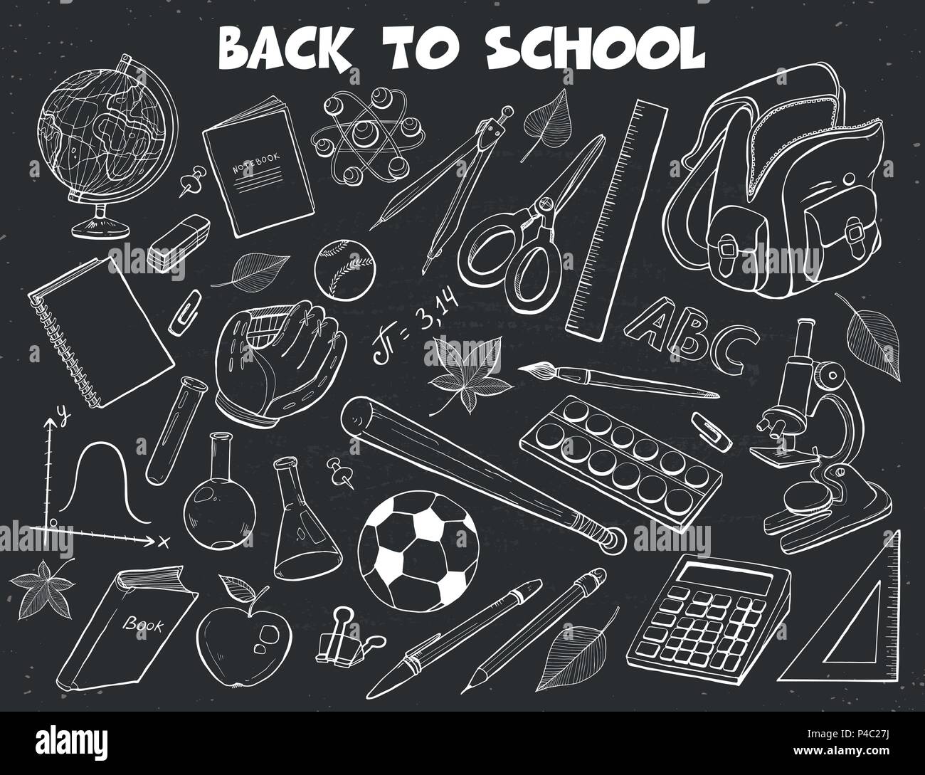 school objects vector collection Stock Vector Image & Art - Alamy