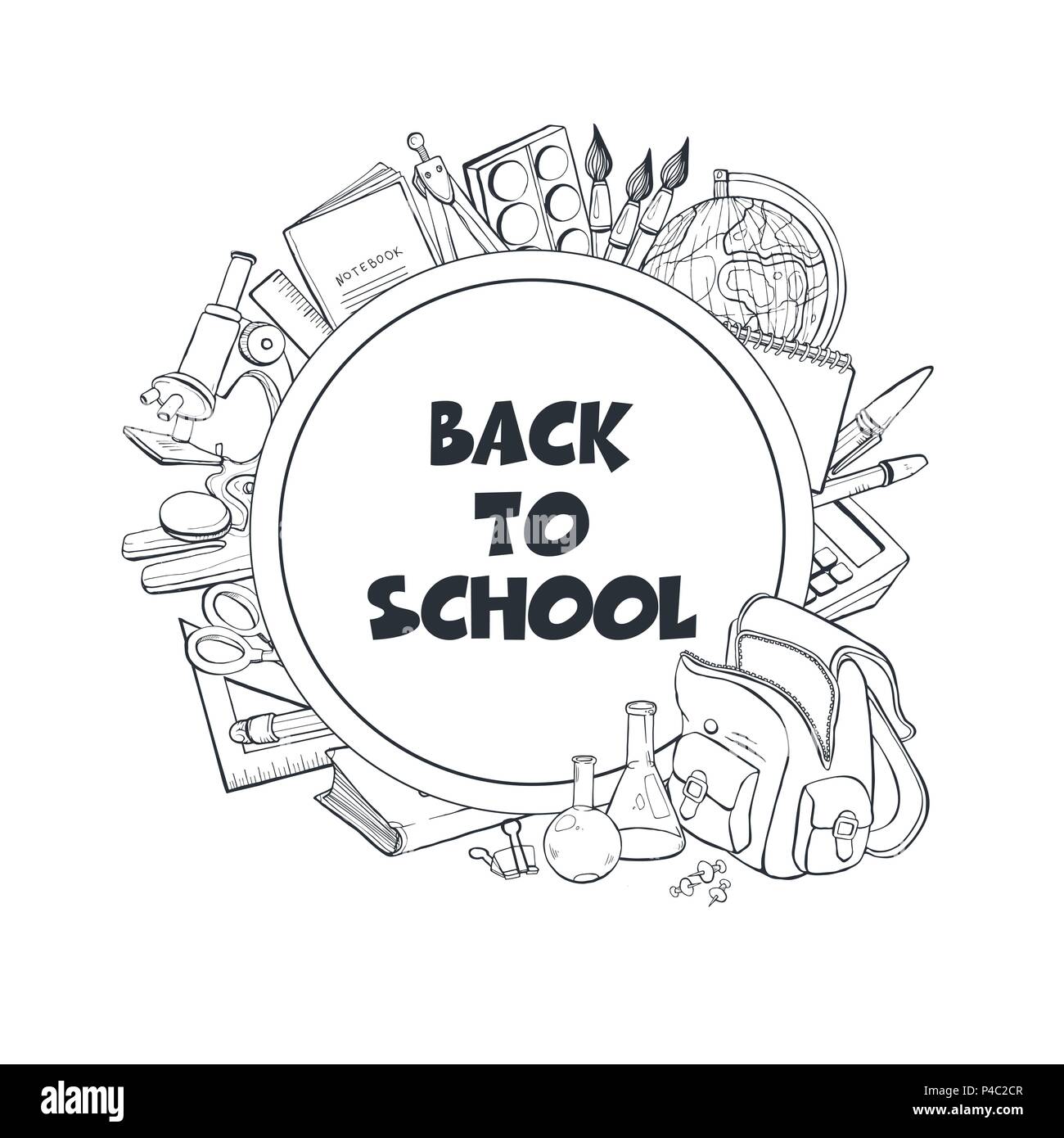 back to school composition Stock Vector Image & Art - Alamy