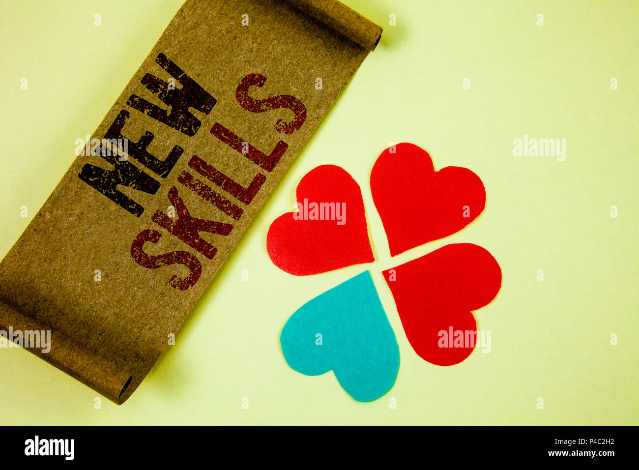 Writing note showing New Skills. Business photo showcasing Recently ...