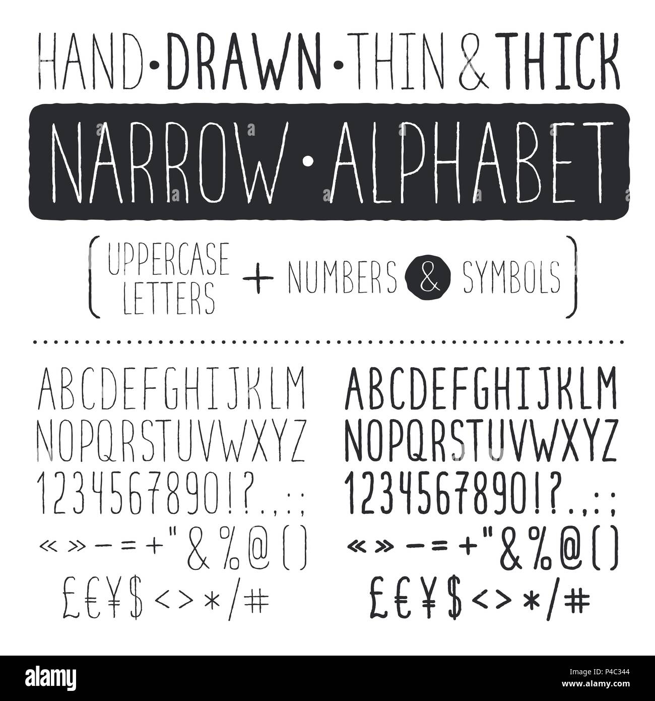 hand drawn alphabet Stock Vector Image & Art - Alamy