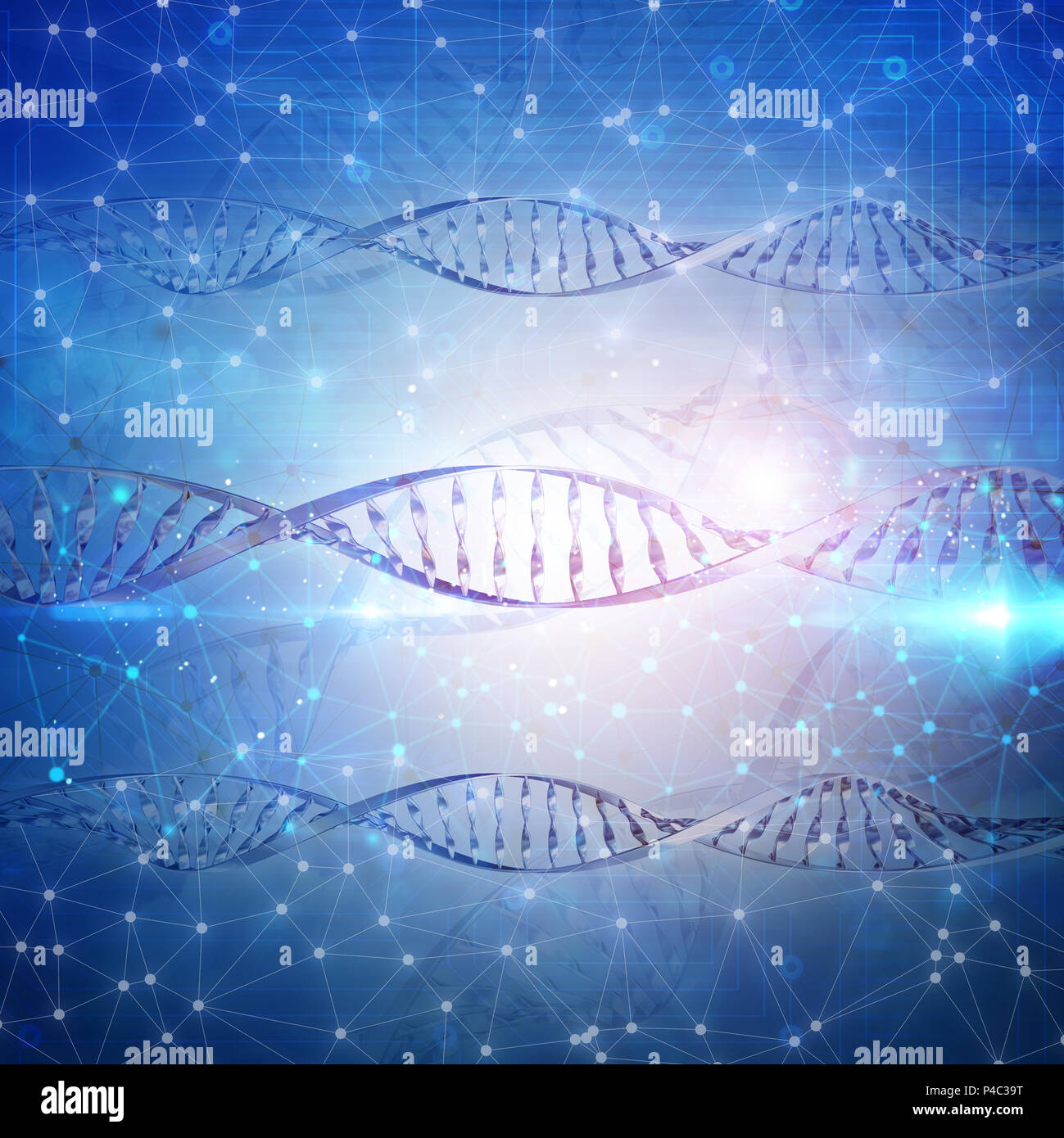 3D medical background with DNA strands Stock Photo - Alamy