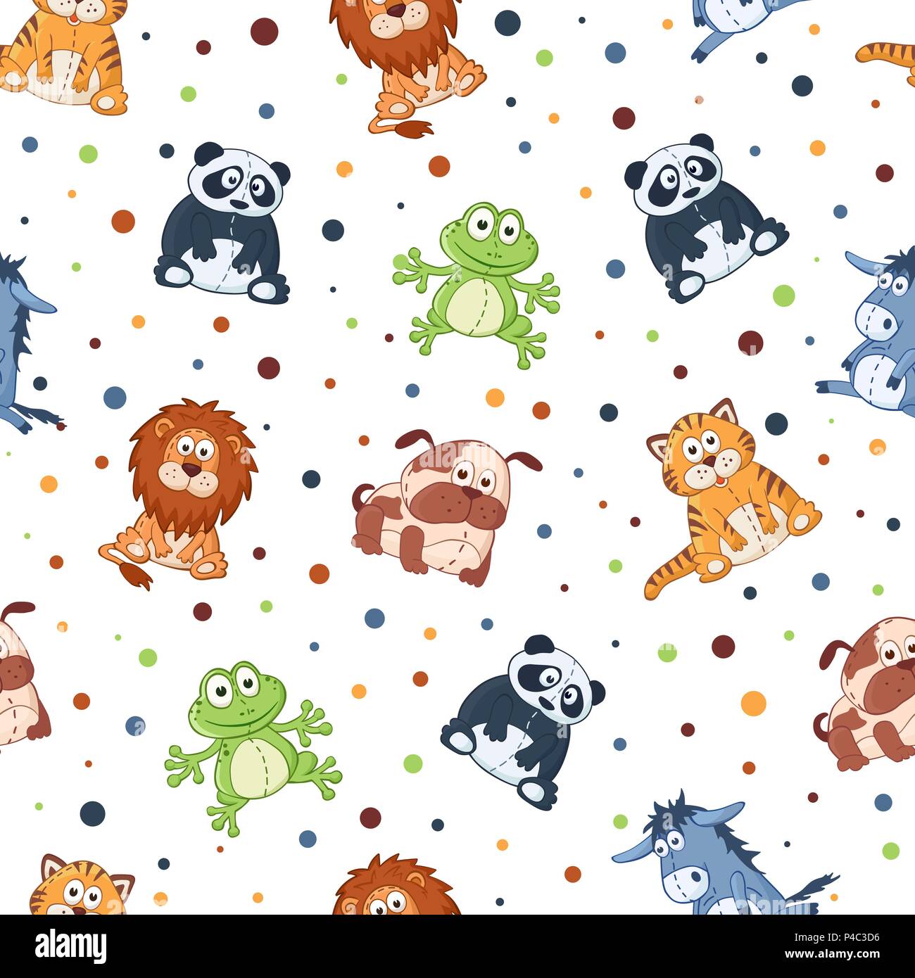 cartoon animals pattern Stock Vector Image & Art - Alamy
