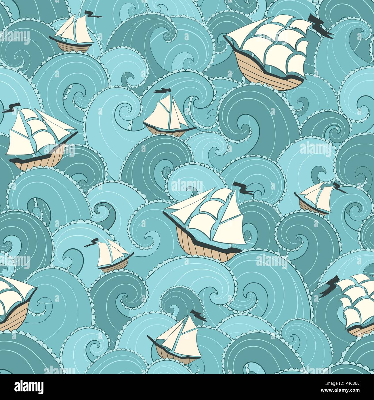 marine vector pattern Stock Vector Image & Art - Alamy