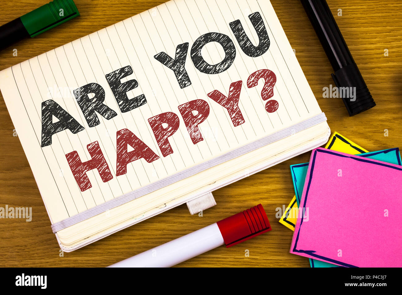 Handwriting textss writing Are You Happy Question. Concept meaning ...